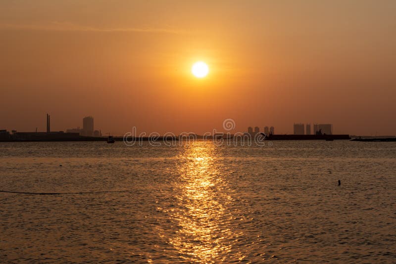 Almost sunset stock photo. Image of orange, sunset, beach - 132565066