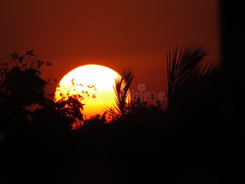 Sunset stock image. Image of beautiful, dusk, setting - 92691509