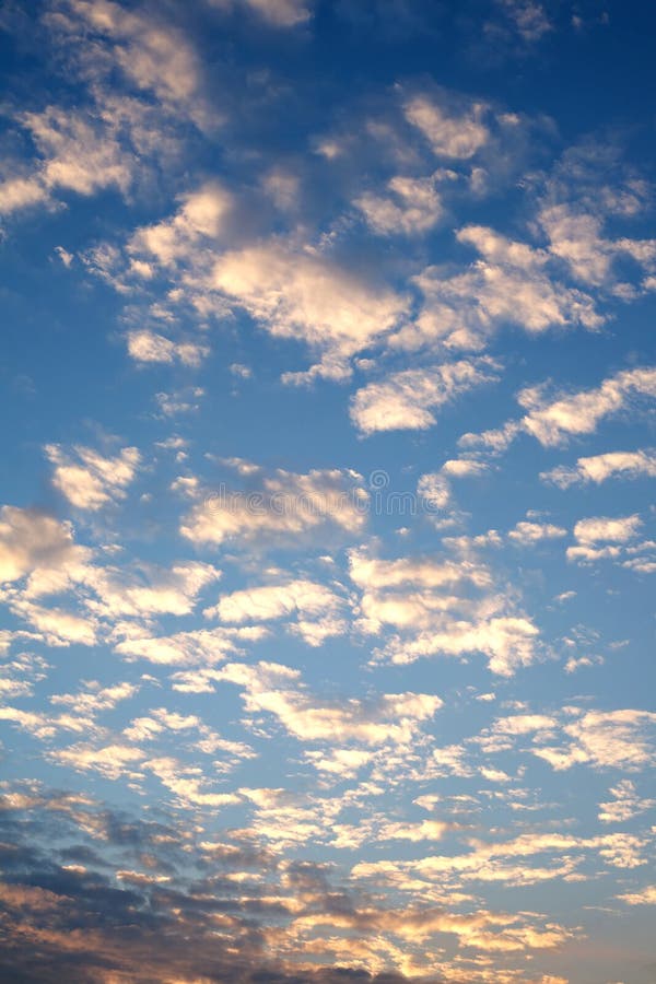 Sunset on Beautiful Sky Vertical View Stock Image - Image of beautiful ...