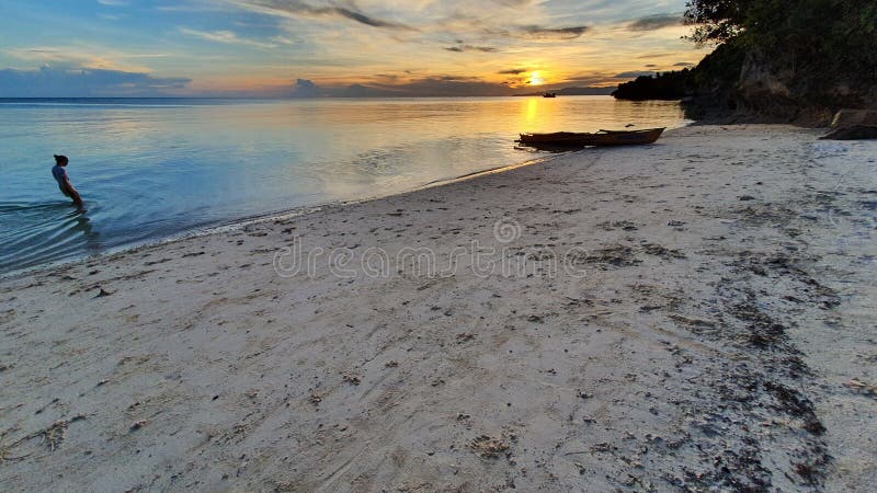 Sunset Beauty in Anda, Bohol, Philippines Stock Photo - Image of clouds ...