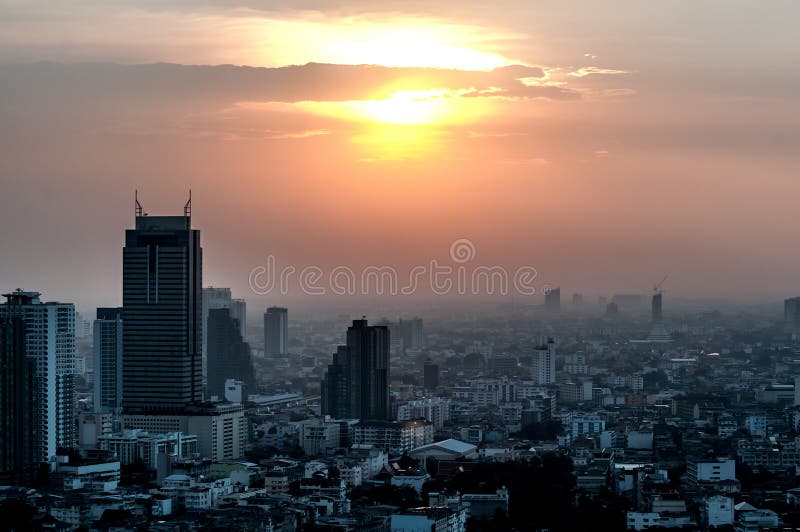 Sunset behind building stock image. Image of building - 28133197