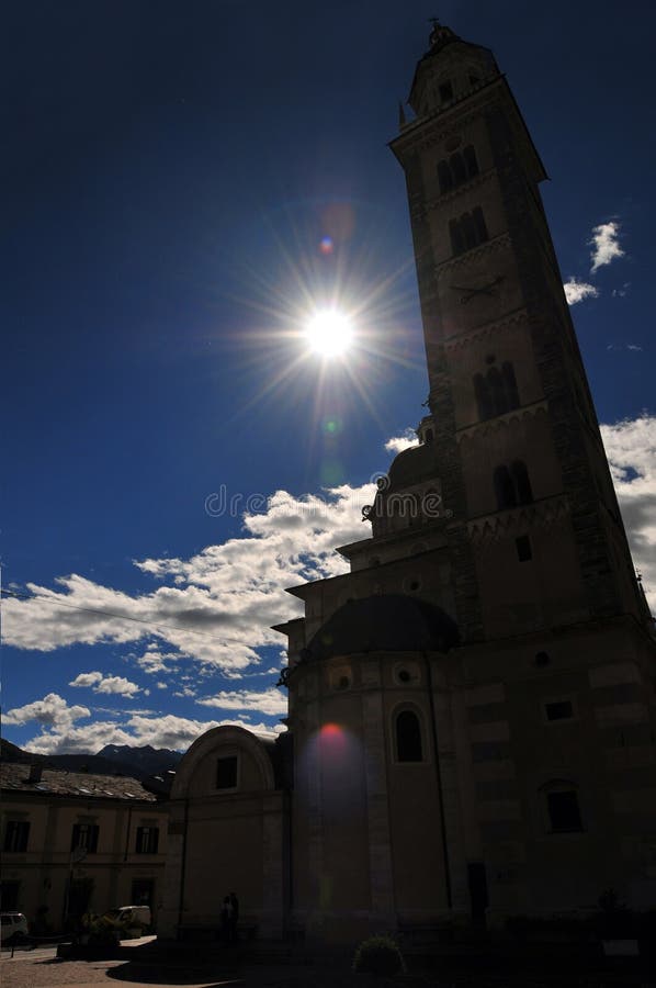 Sunset behind church stock photo. Image of construction - 33907450