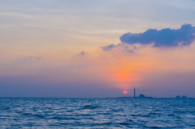 Sunset behind a factory stock image. Image of sunset - 41569095