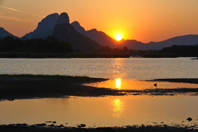 Sunset Behind the Mountains. Stock Photo - Image of cinque, relax: 31238716