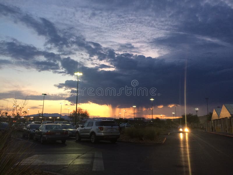 Sunset behind the Rain stock photo. Image of sunset, beautiful - 99952962