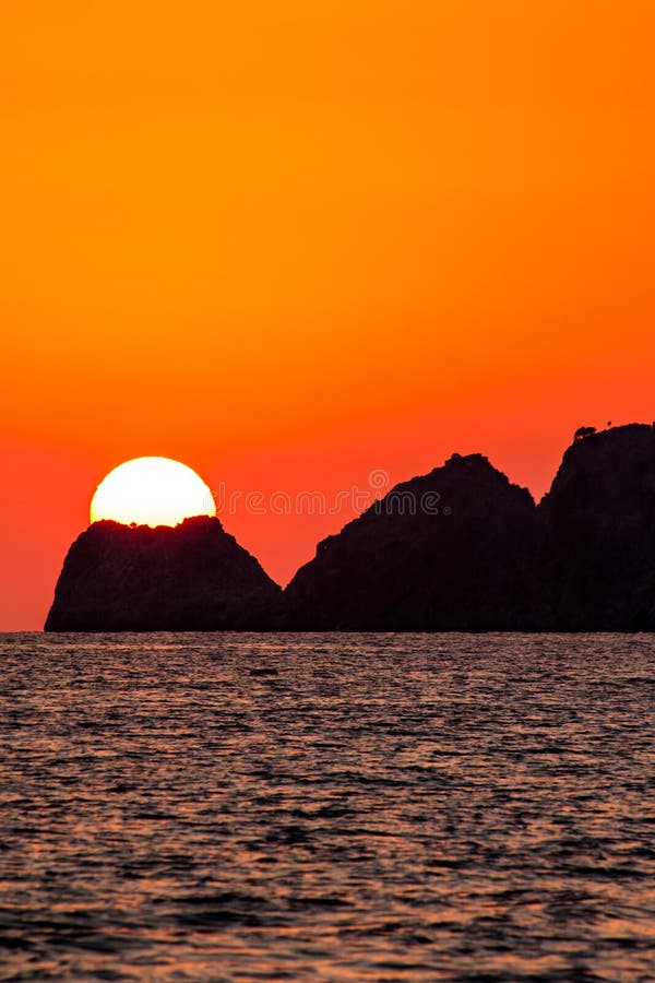 Sunset stock image. Image of nature, mountain, pacific - 34045755