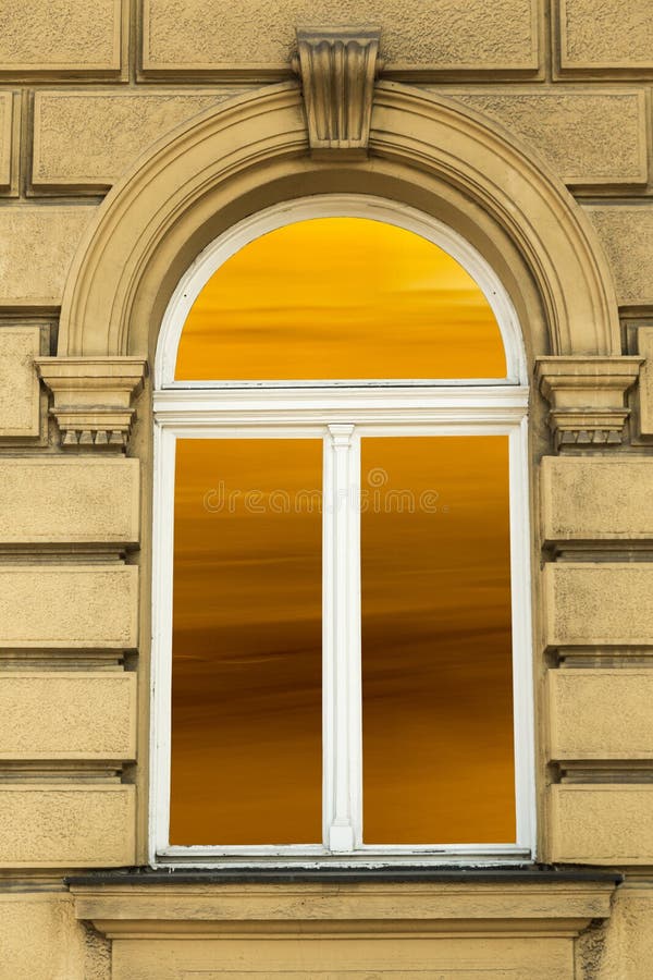 Sunset behind the window stock photo. Image of sunset - 109983840