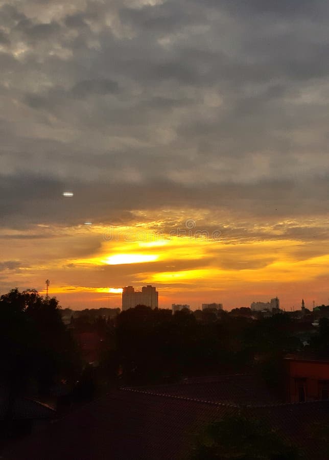 Sunset in Bekasi West Java Indonesia Stock Photo - Image of city ...