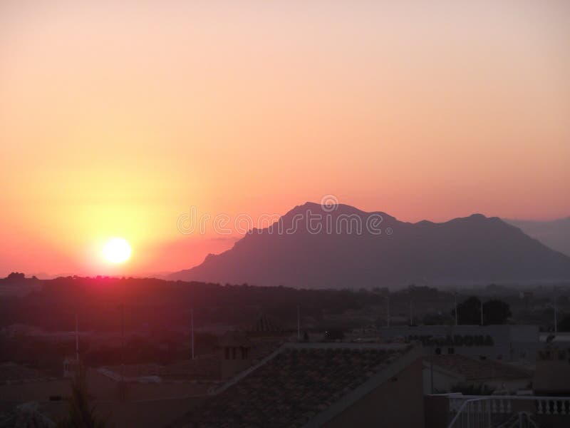 Sunset in Benijofar Spain stock photo. Image of benijofar - 88445414