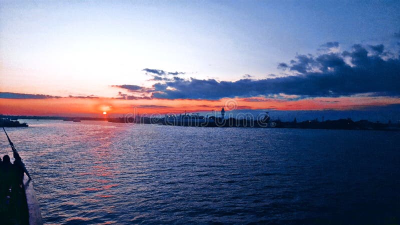 Sunset in Benoa Bay Bali stock photo. Image of benoa - 282207524