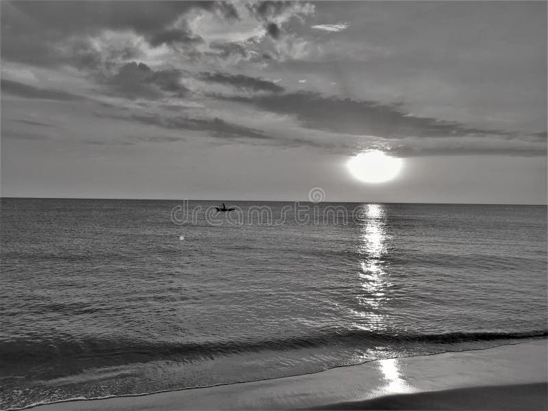 Sunset Black N` White stock image. Image of horizontal - 93866961