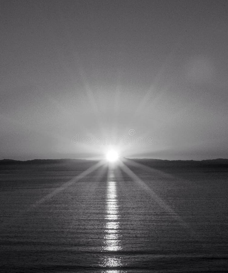 Sunset in black and white stock photo. Image of sunset - 54769446