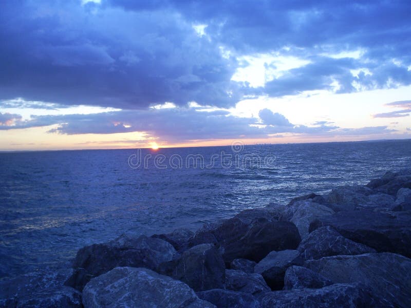 Sunset stock image. Image of scene, summer, sunset, ambiance - 66416657