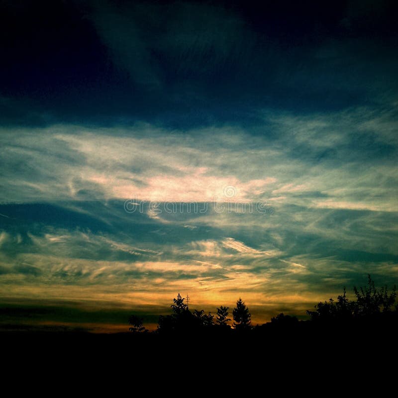 Sunset blue stock image. Image of sunset, night, blue - 44562413