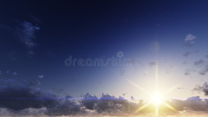 Sunset. Blue Sky and Clouds Stock Photo - Image of nature, wind: 56019486