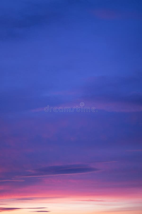 Sunset Blue Sky with Clouds Stock Image - Image of view, nature: 69917731