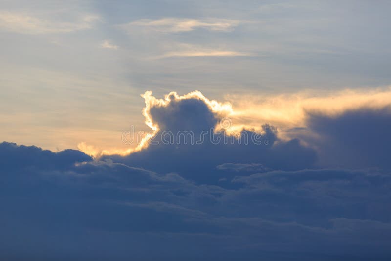 Sunset blue sky and clouds stock photo. Image of clouds - 48303594