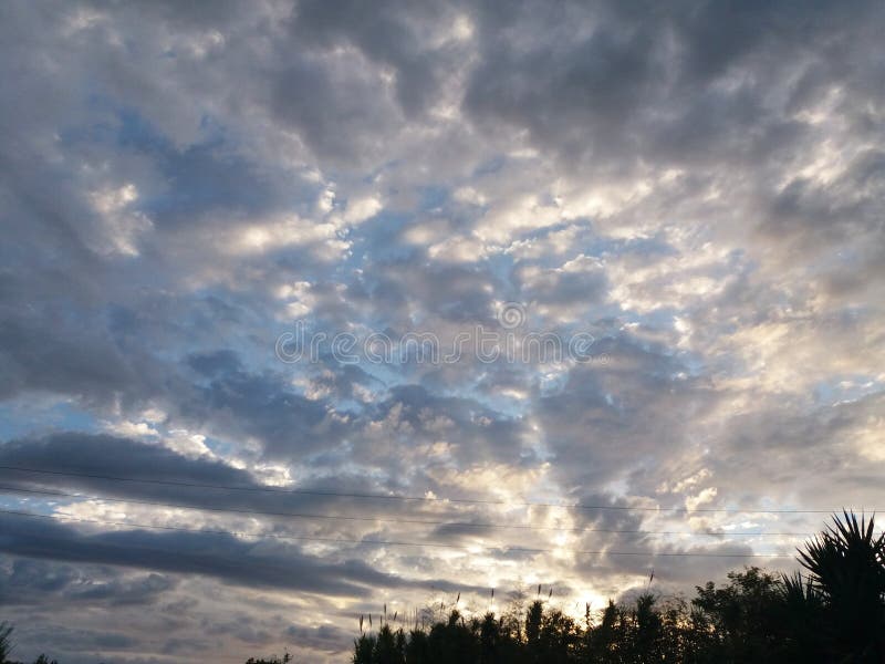Sky stock image. Image of clouds, blue, sunset, landscape - 132280199