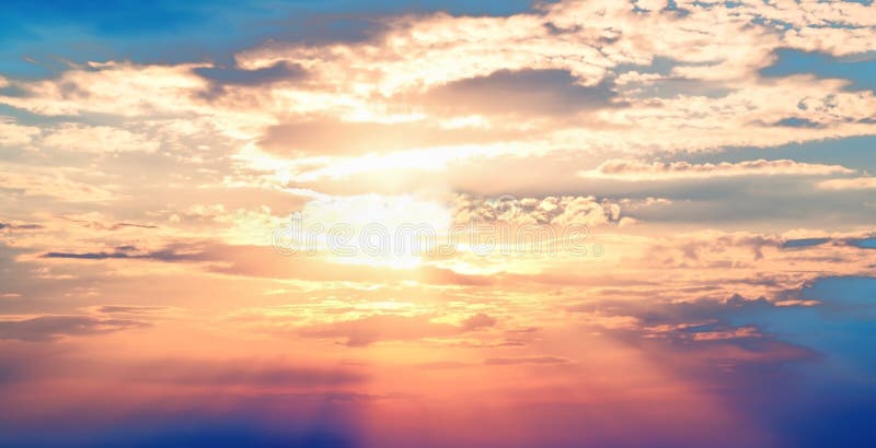 Sunset blue sky red sun stock photo. Image of space, tranquil - 32145692