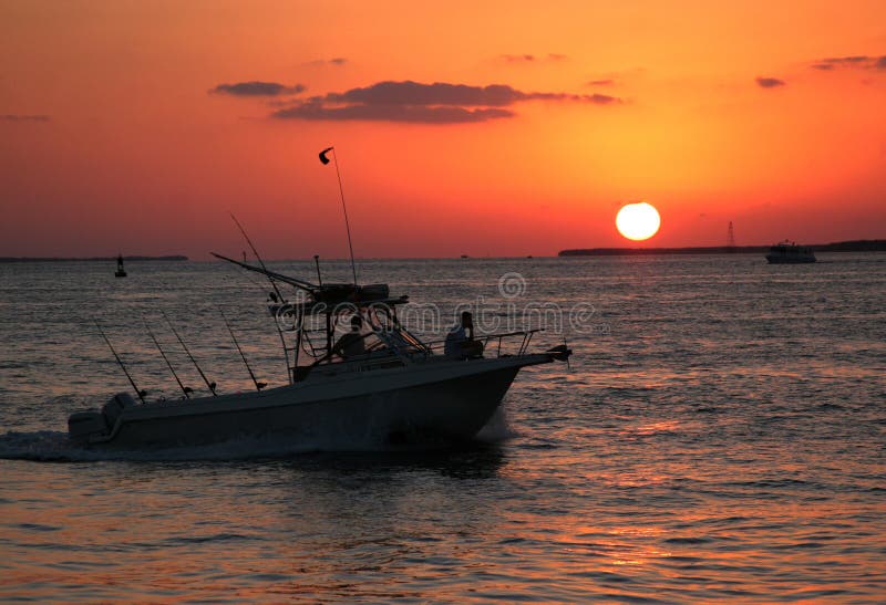 Sunset Boating stock image. Image of atlantic, ship, sporting - 633547