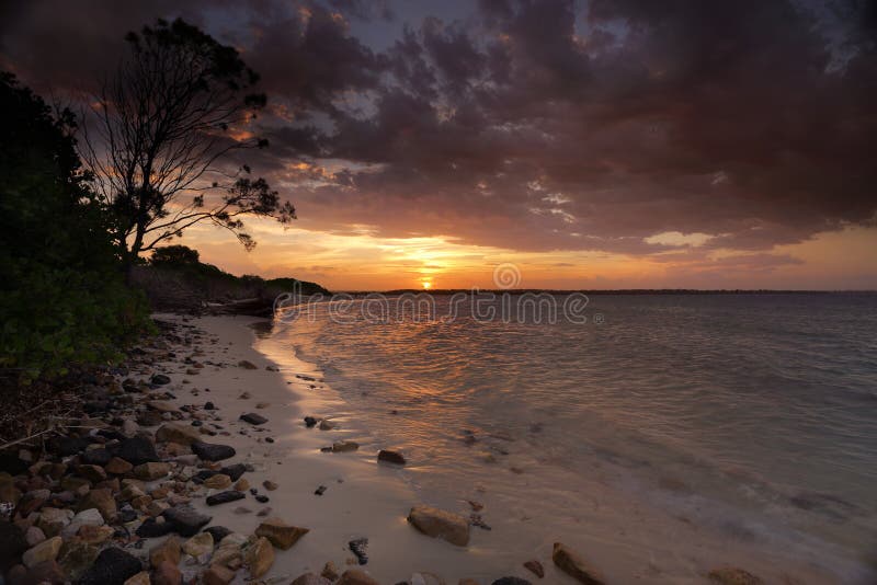 View Across Botany Bay Australia Stock Image - Image of clouds, ocean ...