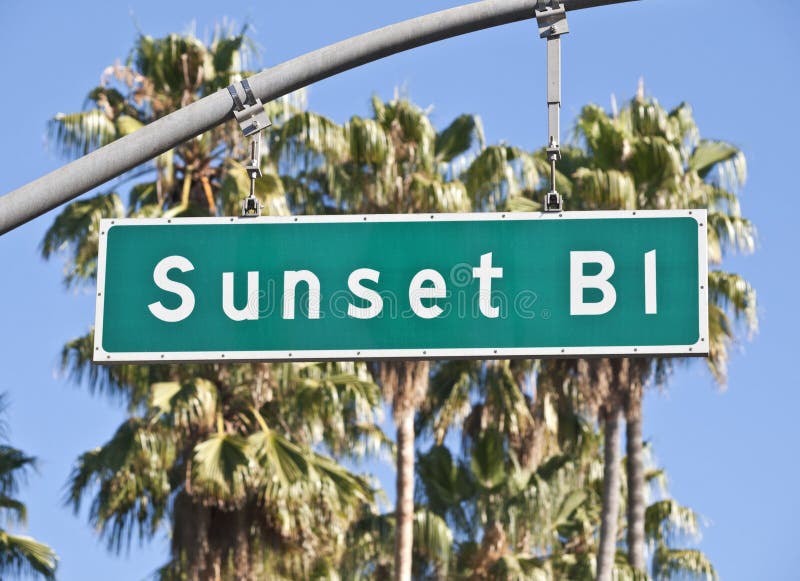 Sunset Boulevard Sign stock photo. Image of place, road - 15934988