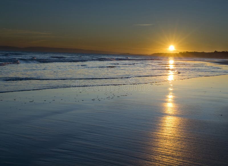 Sunset in bournemouth stock photo. Image of lanscape, ocean - 4434016