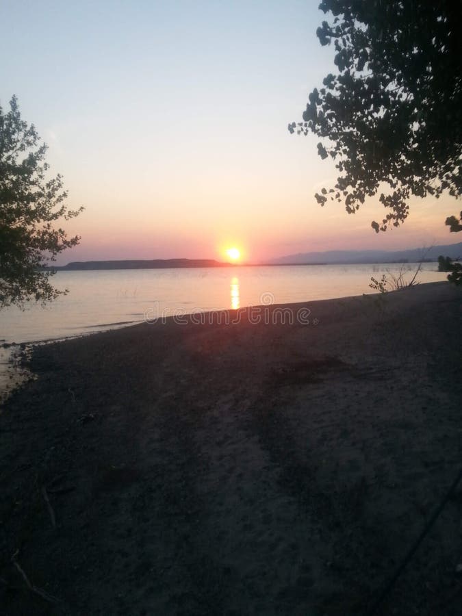 Days end stock photo. Image of wyoming, boysen, sunset - 126357264