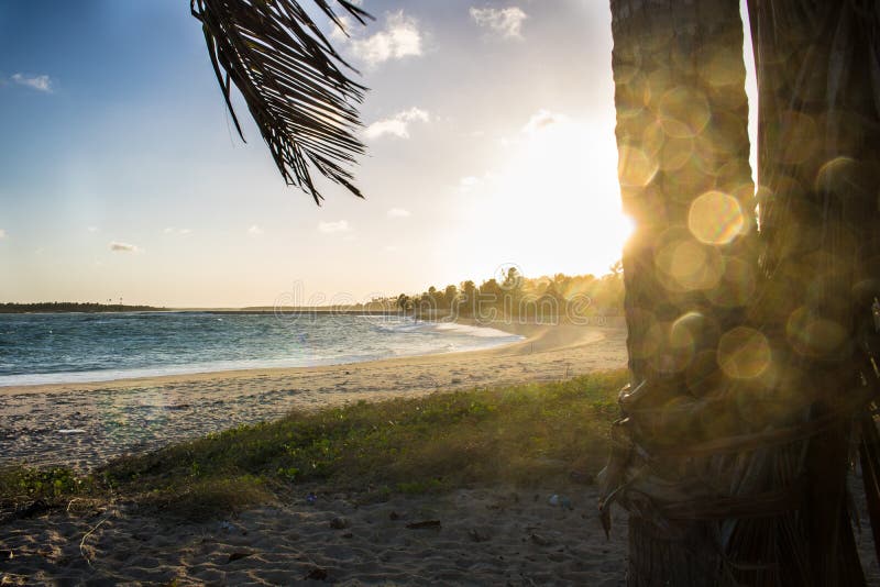 Sunset at brazilian beach stock image. Image of brazilian - 108411285