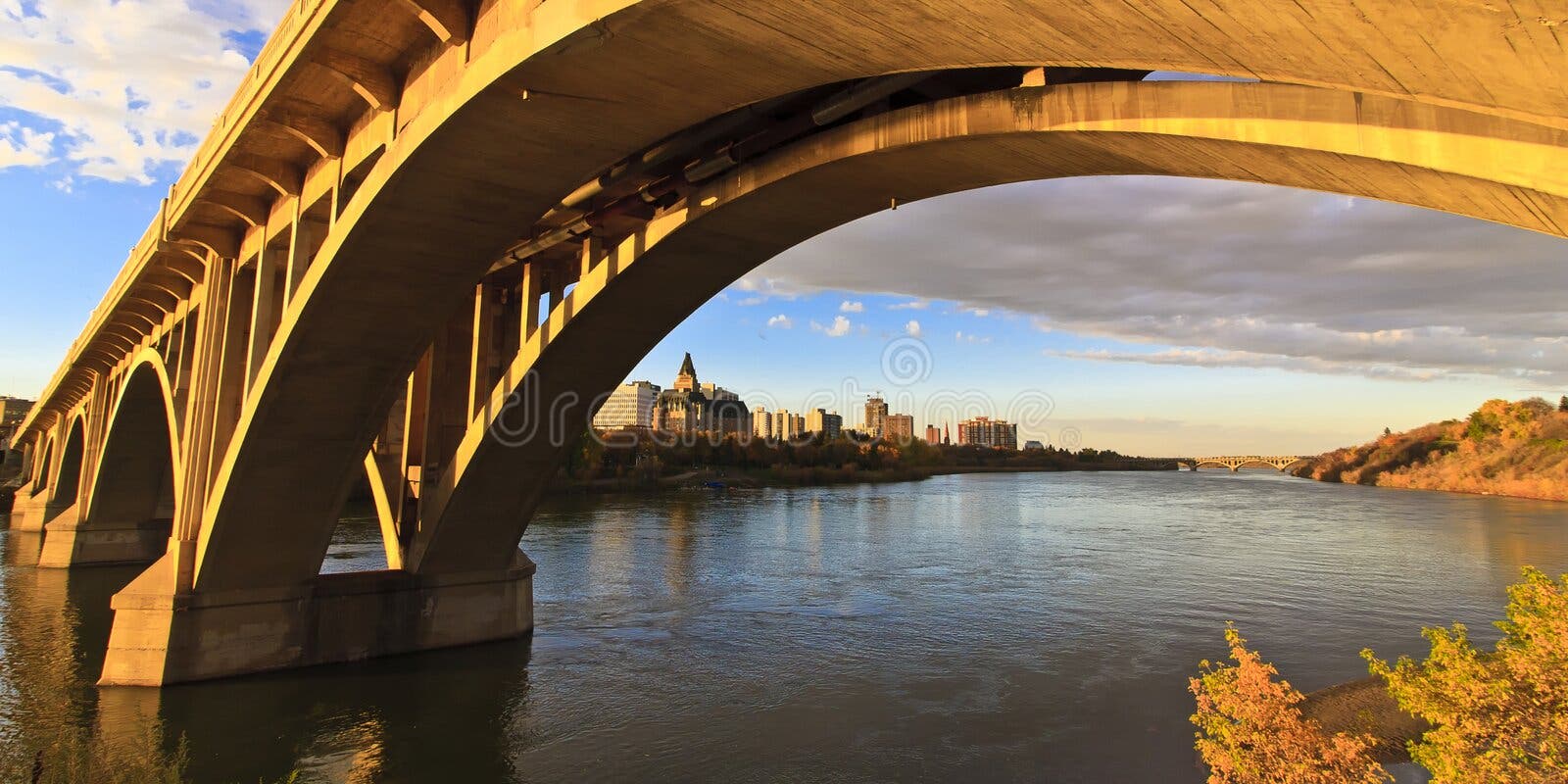 Sunset on the Bridge stock photo. Image of saskatoon - 18435018
