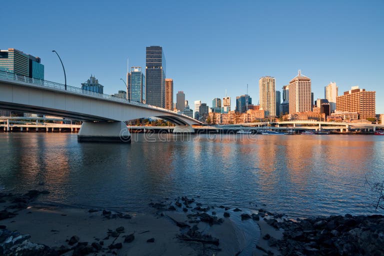 Sunset, Brisbane City stock image. Image of book, district - 28243483