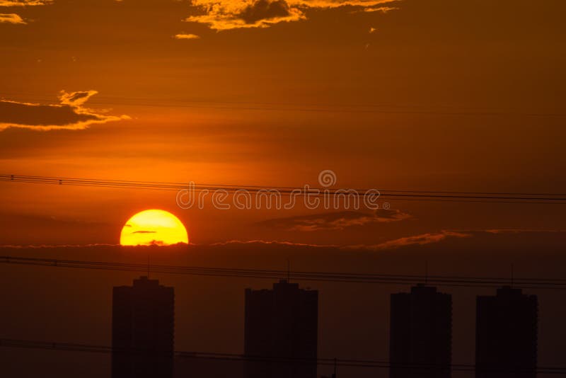 Sunset with building stock photo. Image of house, buildings - 84937110