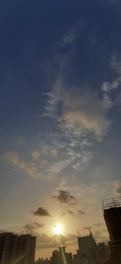 Sunset and Building Nature Tower Stock Image - Image of wind, wave ...