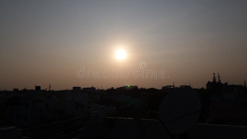 Sunset building view editorial photo. Image of sunset - 65271116