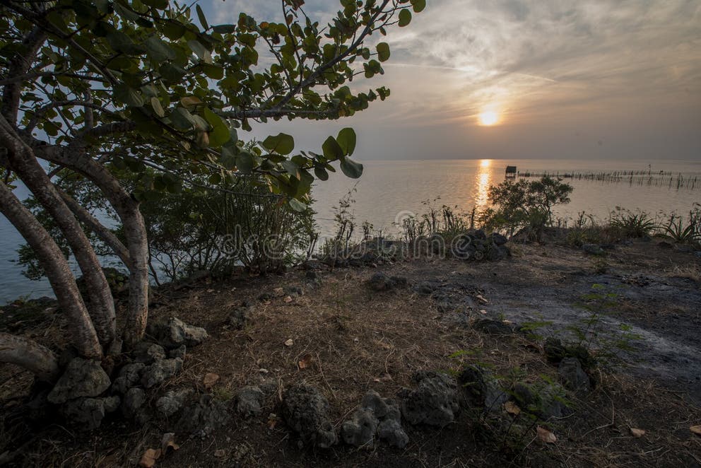 Sunset on Calatagan`s Coast in the Philippines Stock Photo - Image of ...