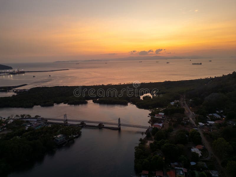 Sunset in Caldera Port, Costa Rica Stock Photo - Image of costa ...