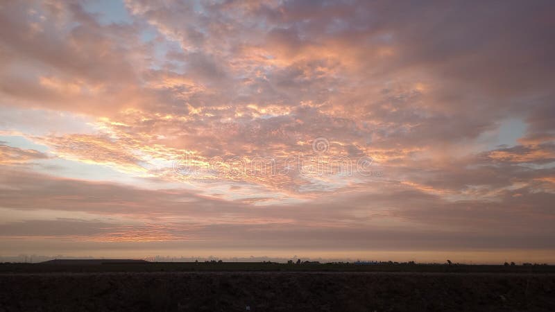 Sunset in Cali stock image. Image of reflection, dusk - 263299639