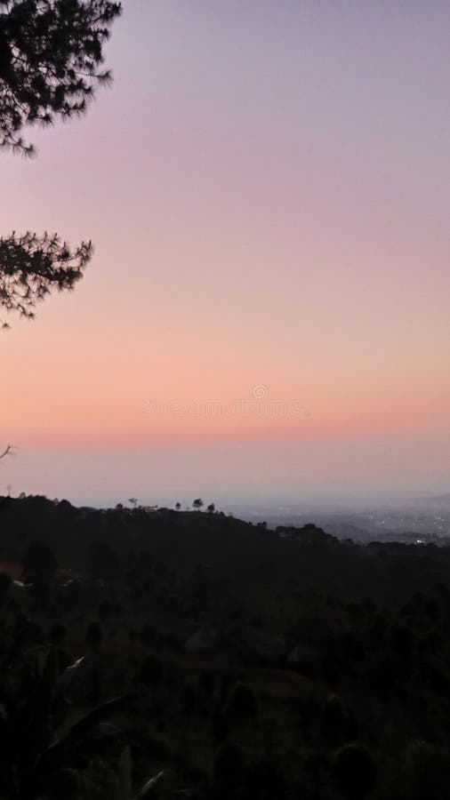 Sunset at camp area stock photo. Image of colour, orange - 335410802