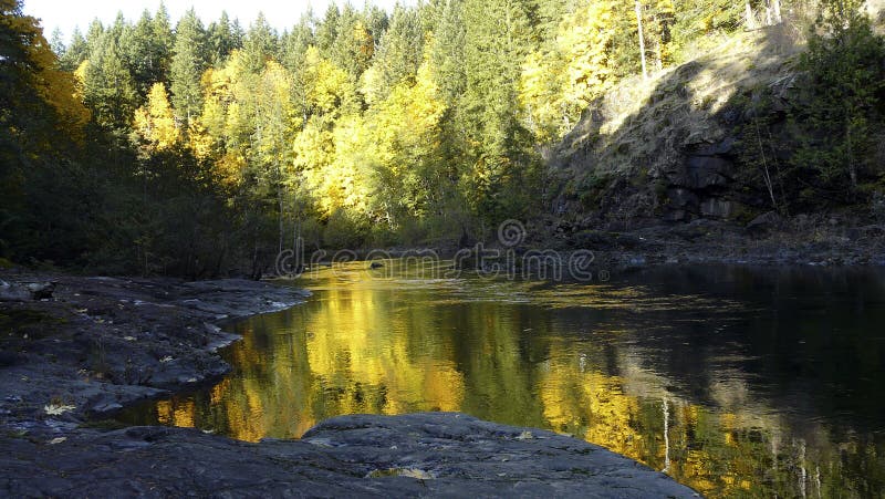 Sunset on the Campbell River, Vancouver Island, Canada Stock Photo ...