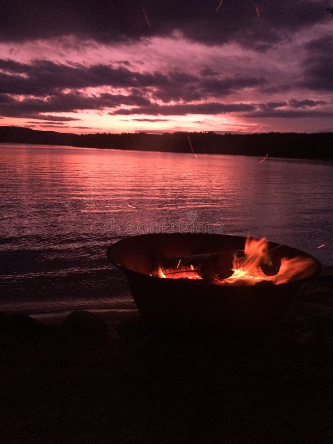 Sunset Campfire stock photo. Image of sunset, cozy, campfire - 47222966