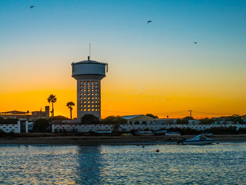 Sunset in Camping Beach Park of Faro Stock Photo - Image of faro ...