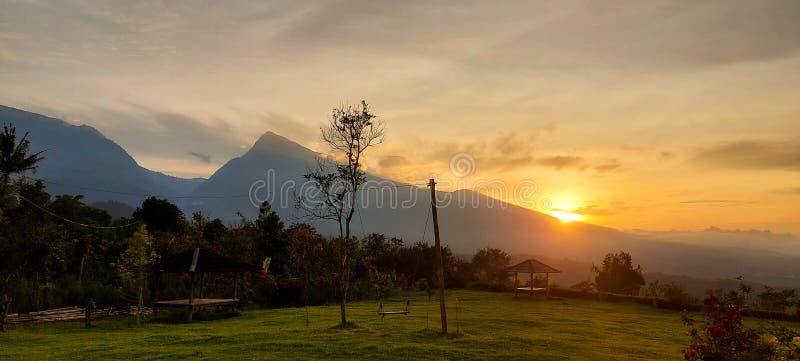 Sunset at camping ground stock image. Image of ground - 267966417