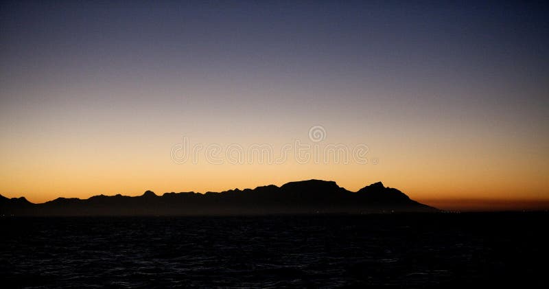 SUNSET on CAPE PENINSULA, FALSE BAY in SOUTH AFRICA Stock Photo - Image ...