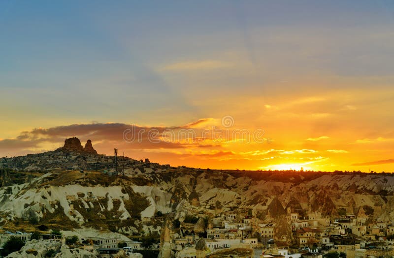 Sunset in Cappadocia. Turkey Editorial Photo - Image of outdoor ...