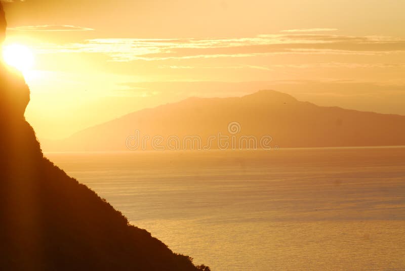 Sunset at Capri stock image. Image of amalfi, sunsets - 18565929