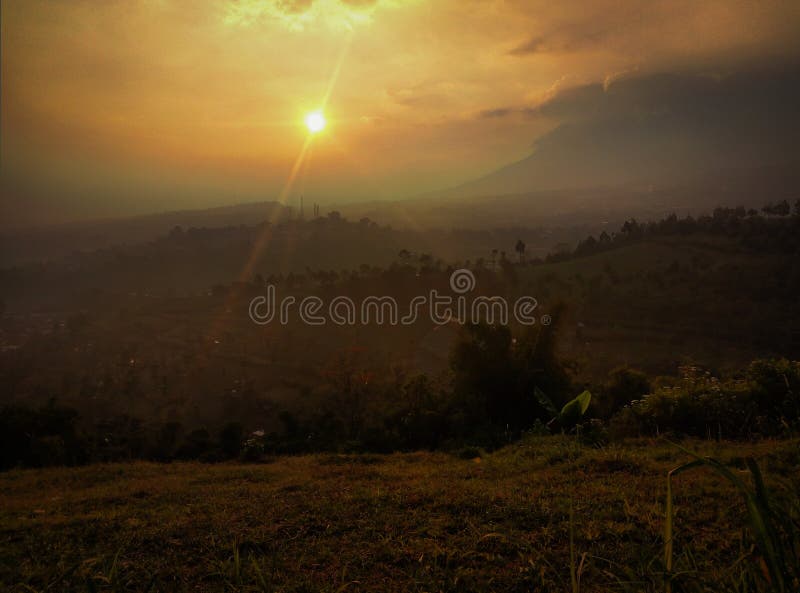 Sunset stock image. Image of sunset, java, bandung, captured - 123869915