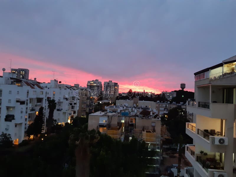 The Sunset, Captured on Mobile Phone Camera Stock Image - Image of ...