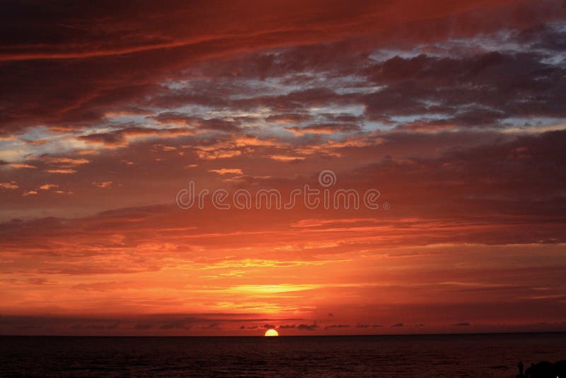 Sunset in the Caribbean. stock image. Image of beautiful - 140058483