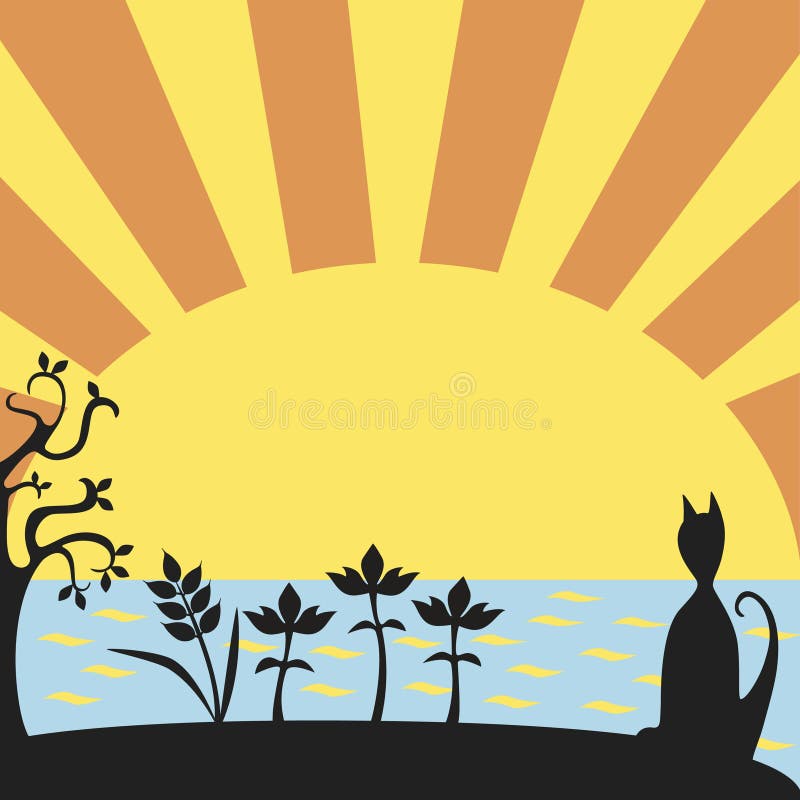 Sunset Cat Stock Illustrations – 5,209 Sunset Cat Stock Illustrations ...