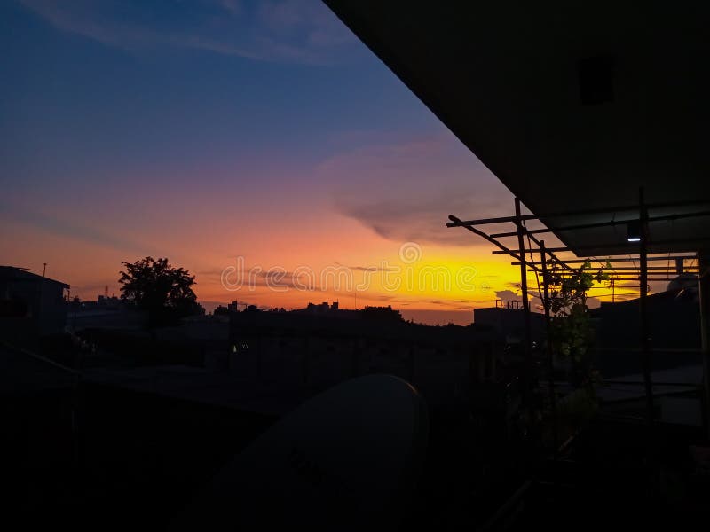 Sunset is the Change of Day To Night Stock Image - Image of night ...